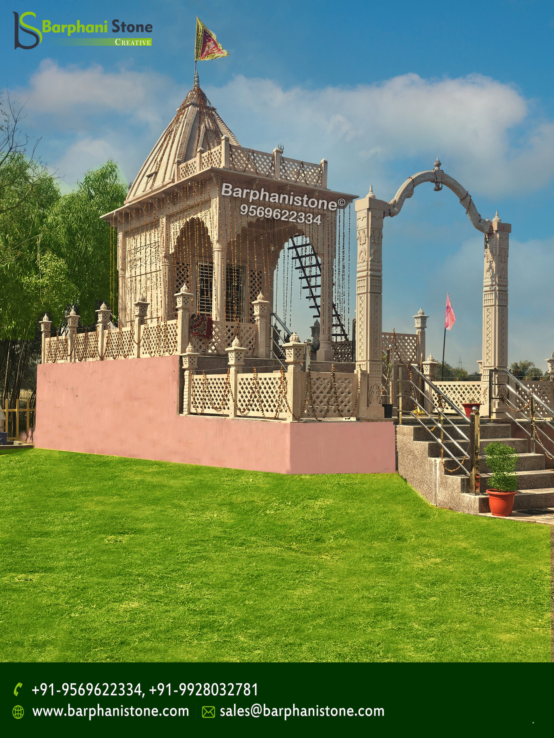 pink stone temple - Barphani Stone
